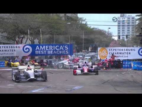 Verizon IndyCar 2016. Grand Prix of St. Petersburg. Restart Multi Car ...