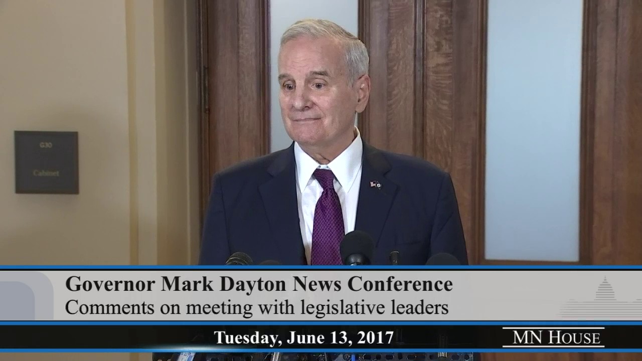 Governor Mark Dayton Media Availability 6/13/17 - YouTube