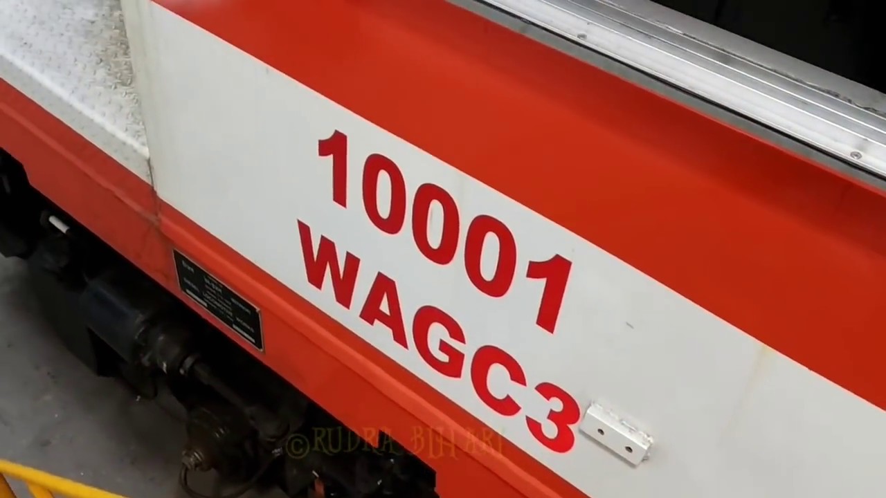wagc3 locomotive 10001 full loco cab view and wap7 - YouTube