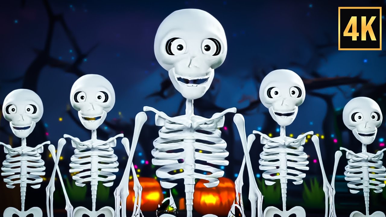 Five Little Skeletons + More Halloween Songs for Kids - YouTube