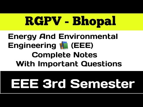 RGPV BTech CS 3rd Semester Energy And Environmental Engineering | RGPV ...