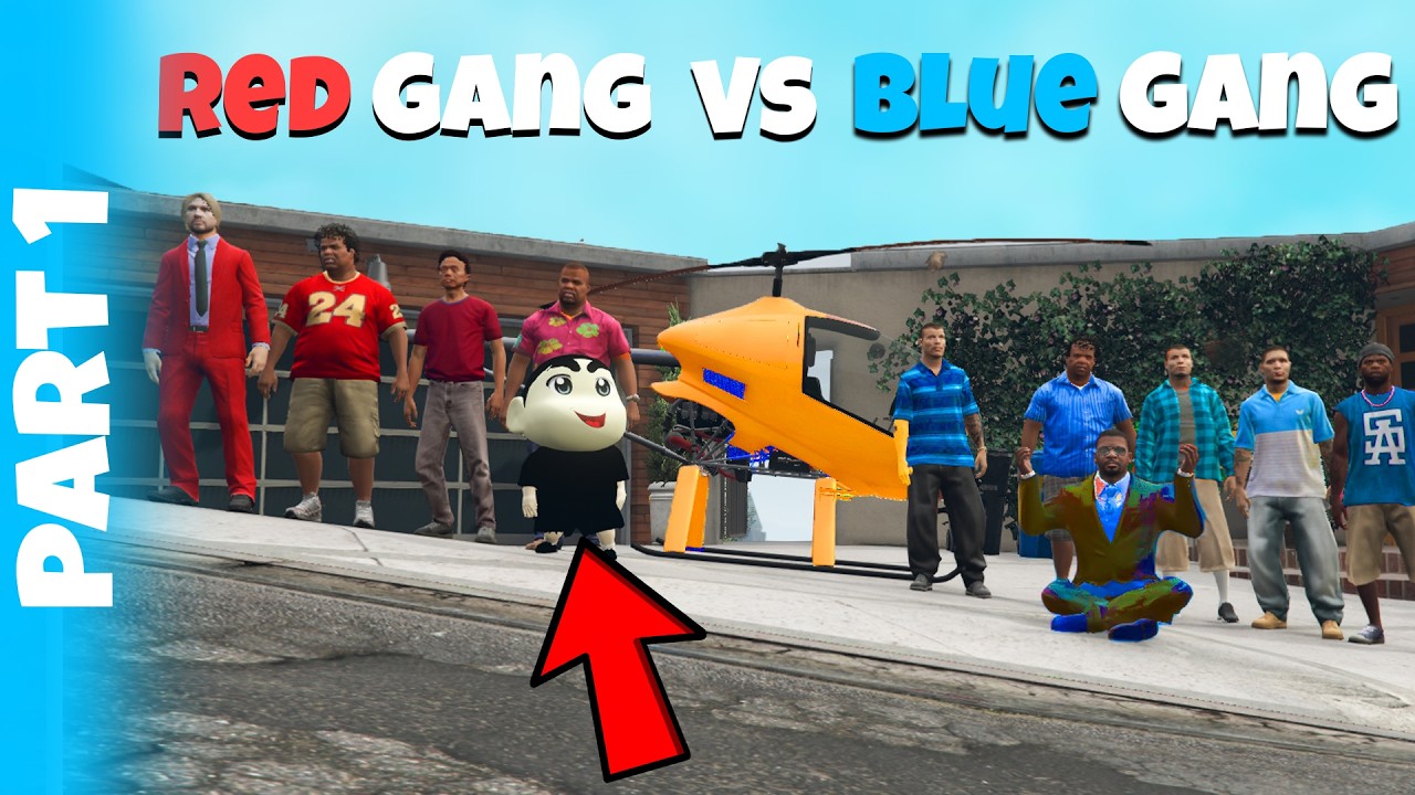 RED Shinchan Gang VS BLUE Franklin Gang in Gta 5 - YouTube