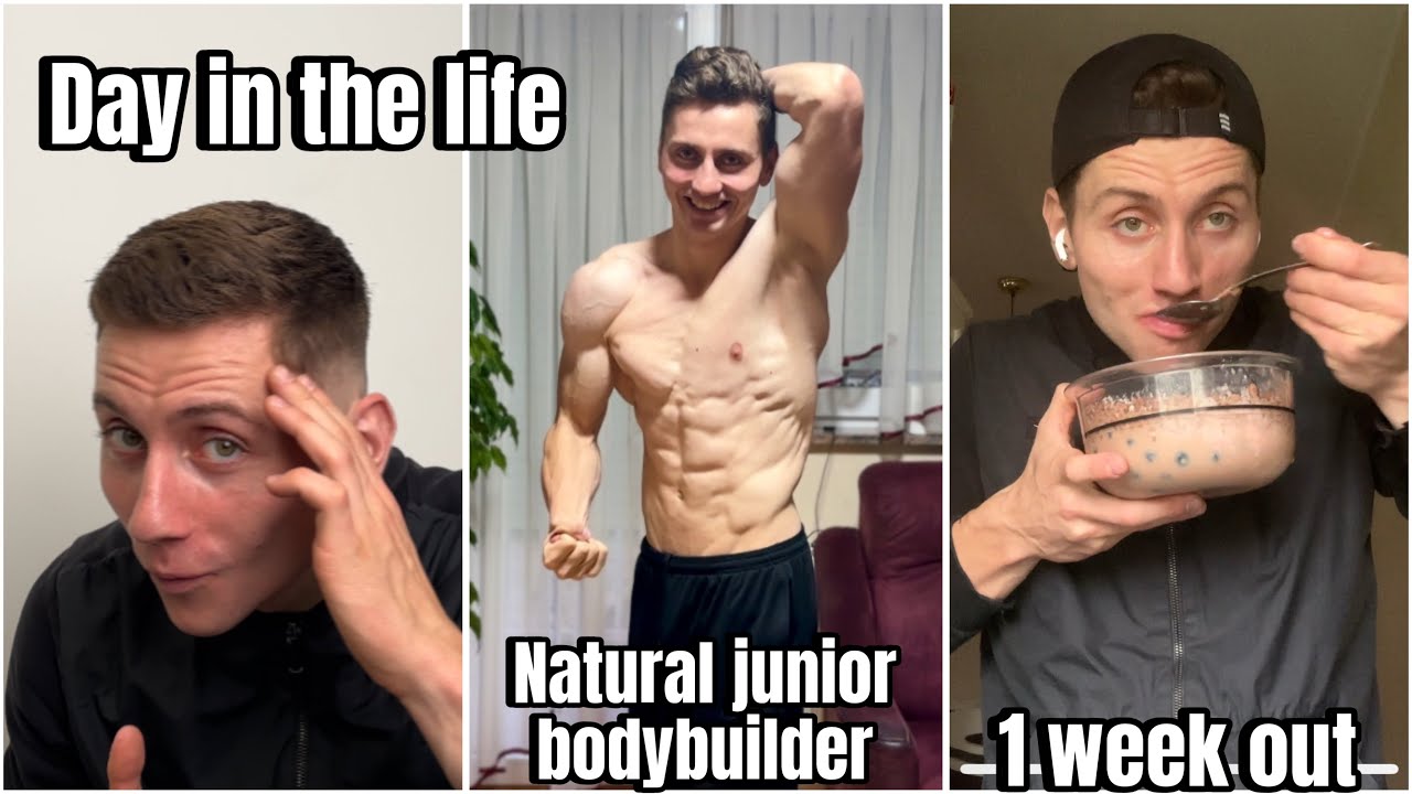 1 teden do tekme-Natural Junior Bodybuilder | Dan v življenju - YouTube