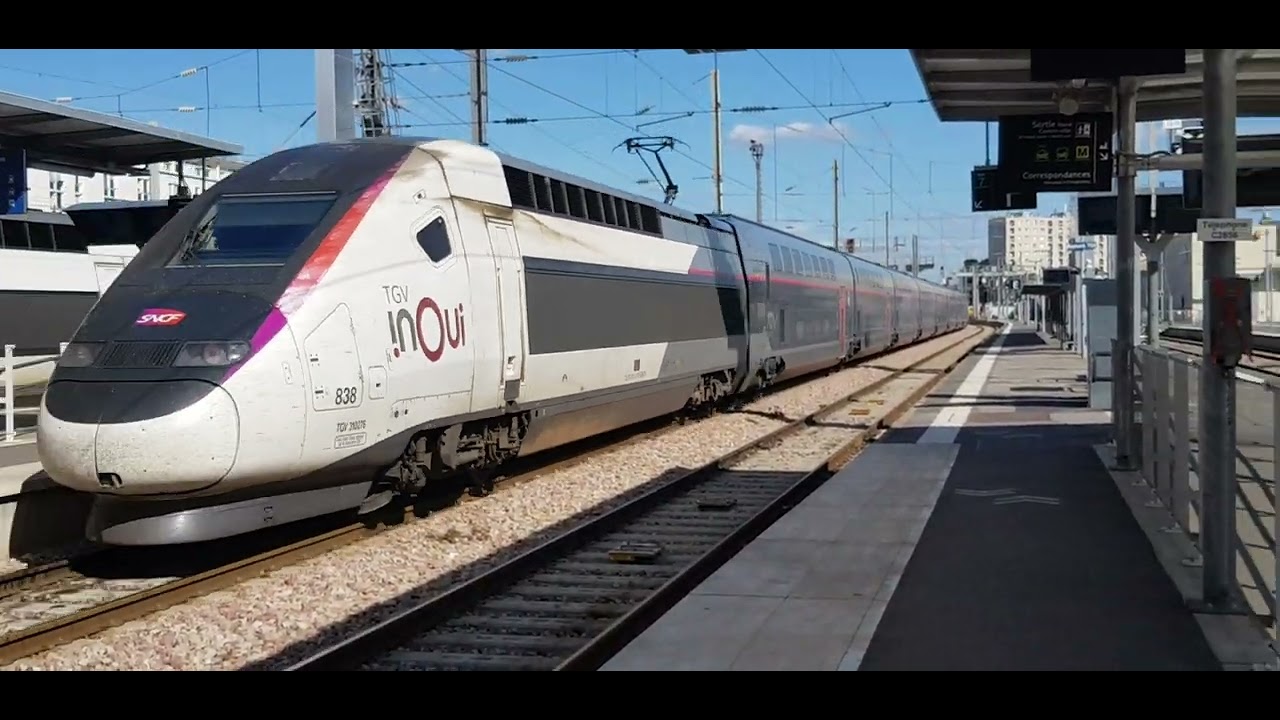 tgv inoui duplex qui part de la gare de Rennes - YouTube