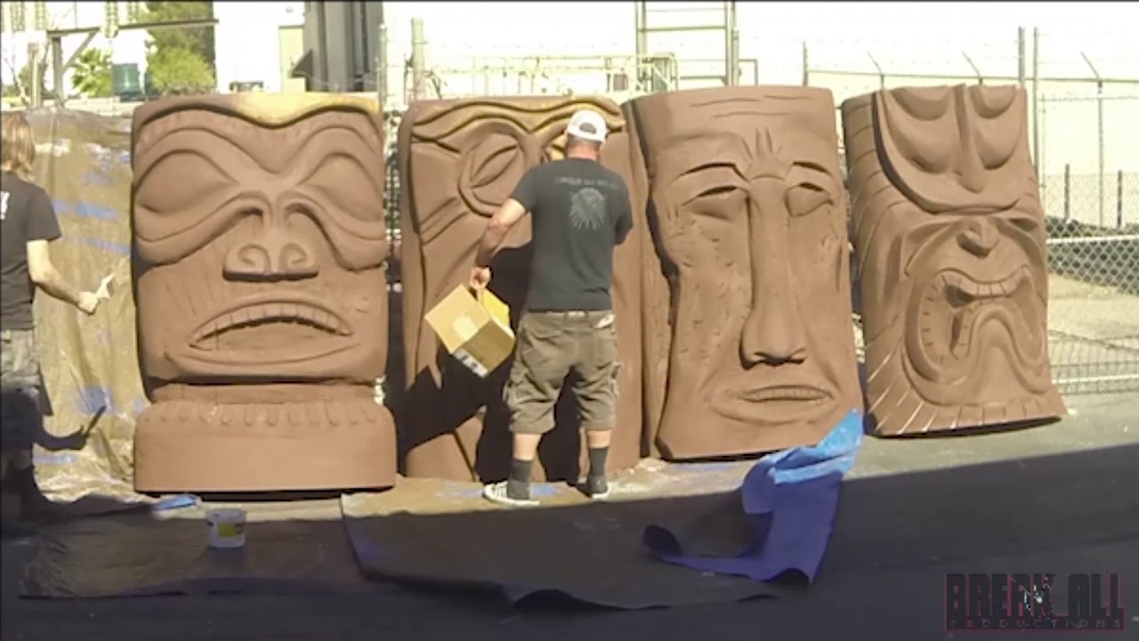 Totem Poles Foam carved at Break All Productions Las Vegas Prop company ...