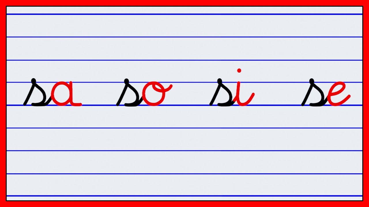 écriture cursive | apprendre à écrire le français | écrire les syllabes ...