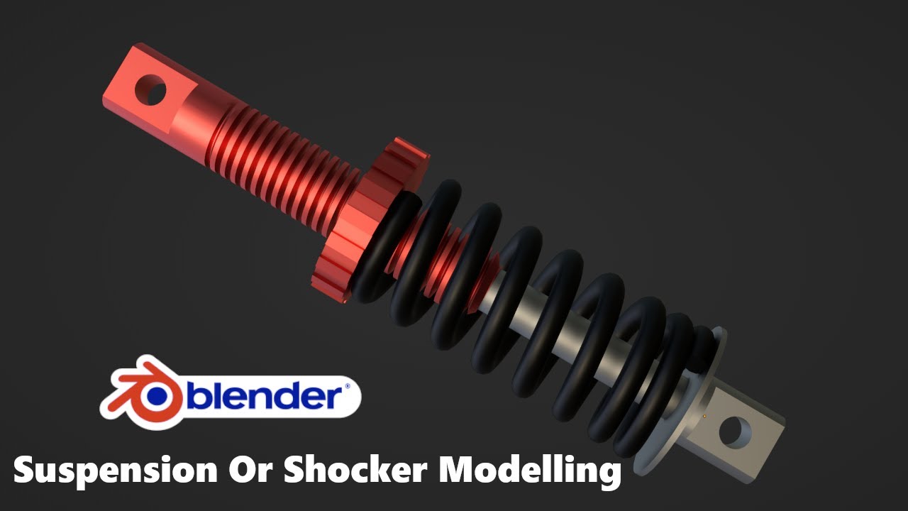 Suspension or shocker modelling tutorial in blender - Blender 3.0 ...