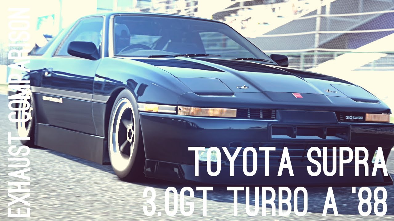 (GT6) Toyota SUPRA 3.0GT Turbo A '88 - Exhaust Comparison - YouTube
