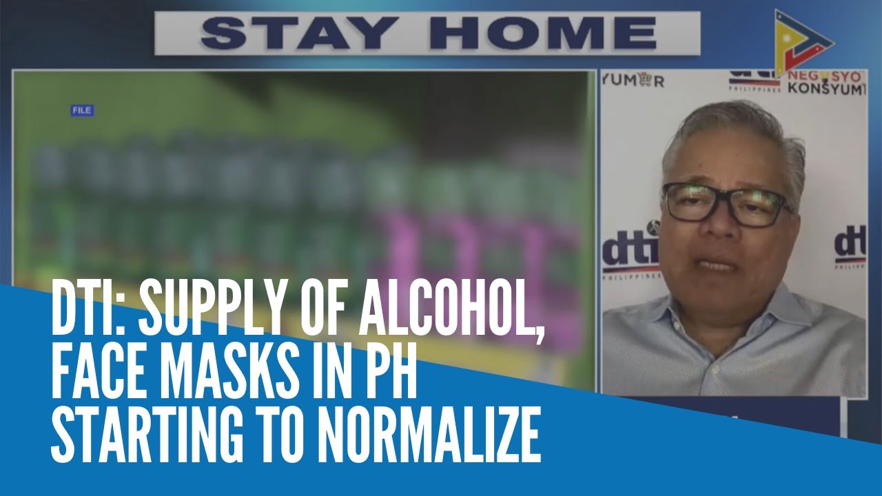 DTI: Supply of alcohol, face masks in PH starting to normalize - YouTube