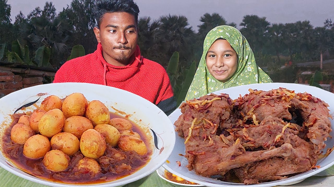 VERY SPICY QUAIL CURRY, QUAIL FRY, QUAIL EGG CURRY, RICE, SALAD, EATING ...