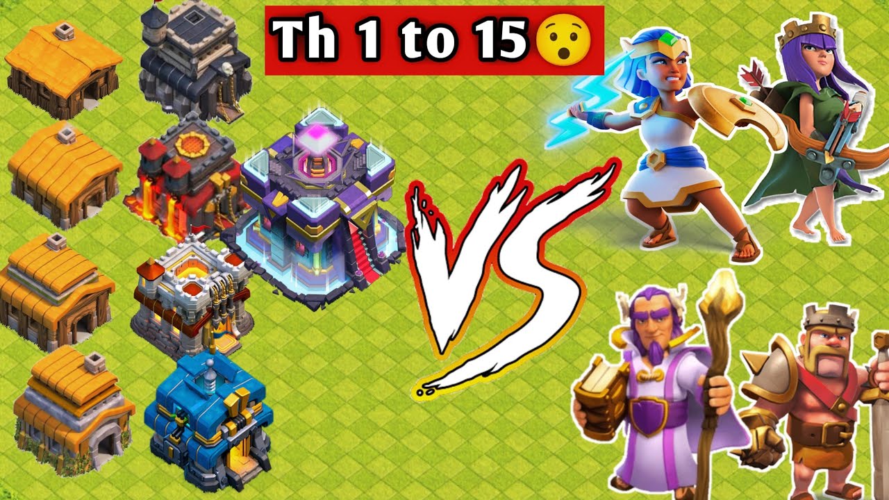 Every Level Town hall Vs All hero's max | Clash of clans - YouTube