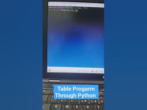 table program through python #python #nitin_sir #sdibasti - YouTube