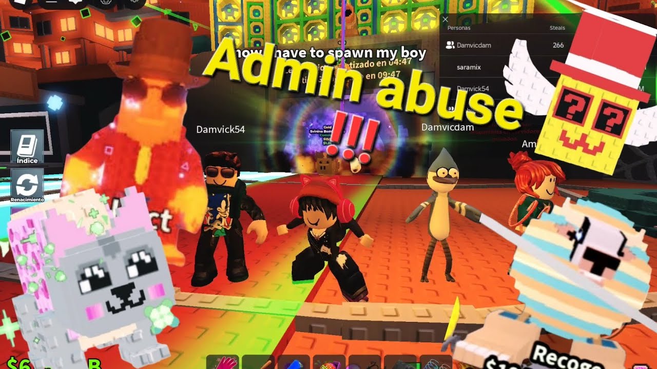 Actualización y admin abuse en steal a brainrot #roblox "video juegos ...