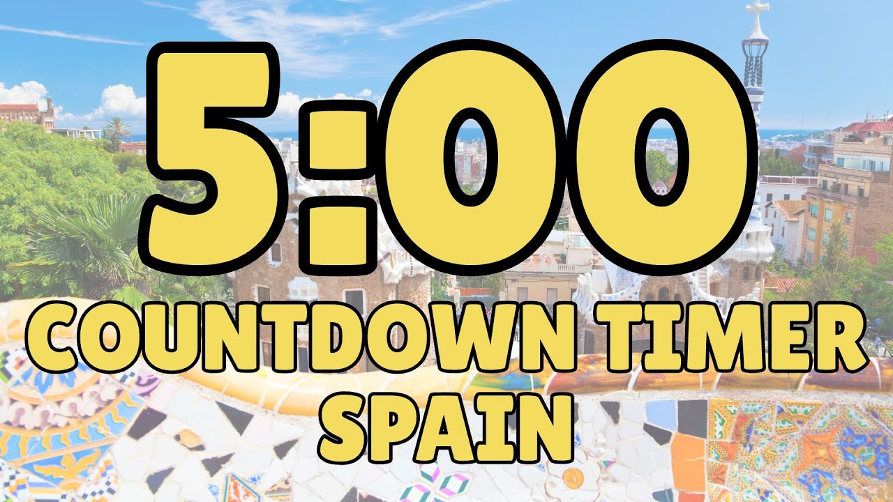 5 Minute Countdown Timer for Spanish Classroom - YouTube
