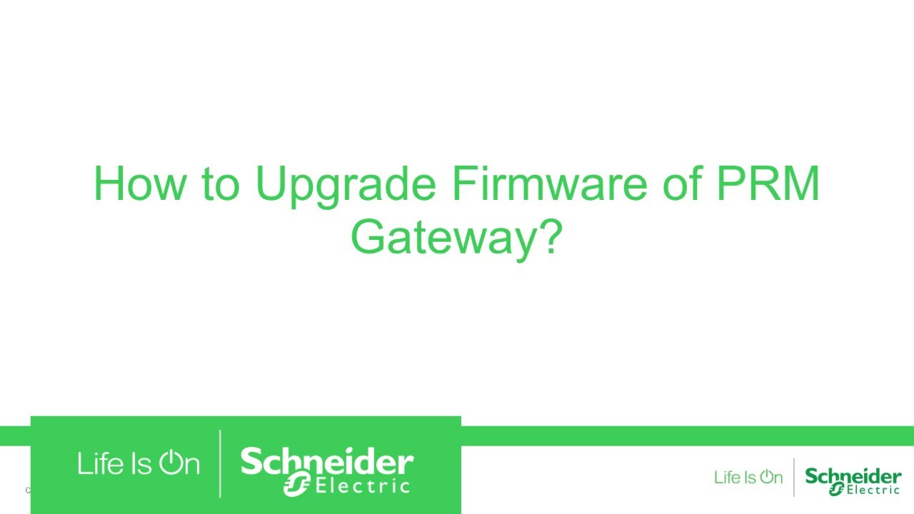 How to Upgrade the Firmware of PRM Module | Schneider Electric Support ...