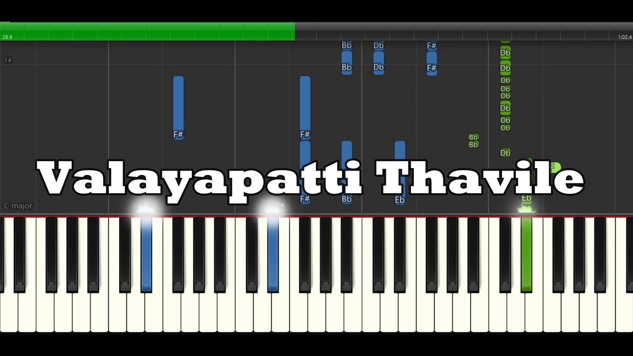 Valayapatti Thavile | Azhagiya Tamil Magan | Piano Tutorial | Sreyas MJ ...