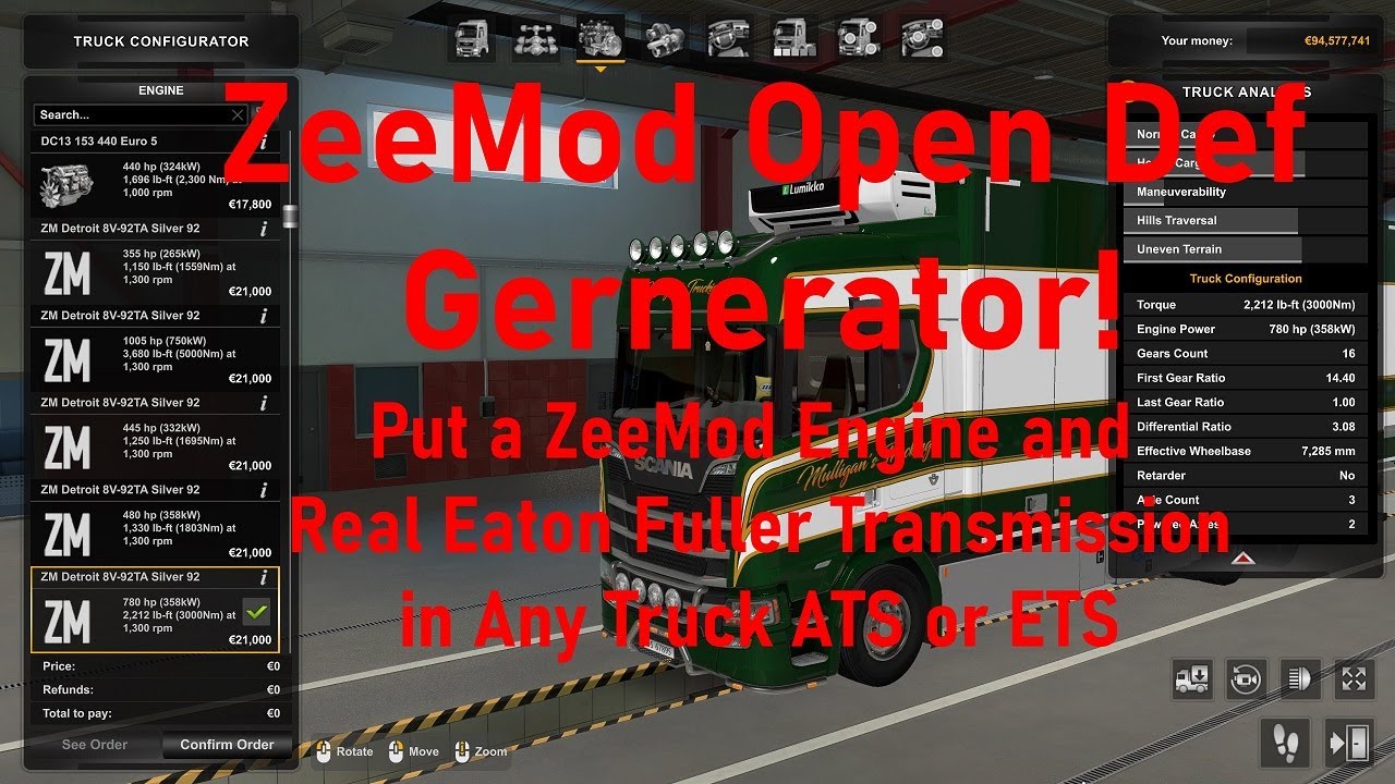 ATS ETS How to Use ZeeMod's Open Definition Generator - YouTube