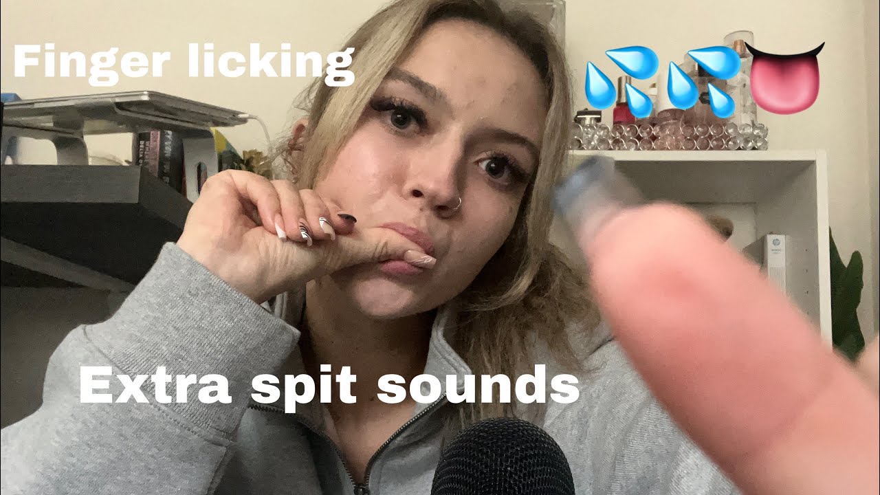 ASMR| Extra Spit-Cleaning Your Face Off| Finger Licklng/ Mouth Sounds ...