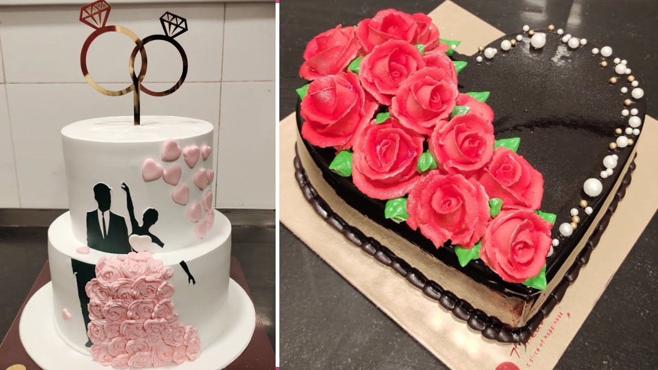 1st anniversary cake | heart shape anniversary cake | 3kg two tier cake ...