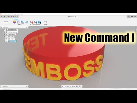Emboss - Fusion 360 - YouTube