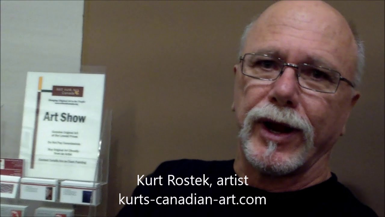 Kurt Rostek, artist at The Carlton Gallery in Toronto, September ...