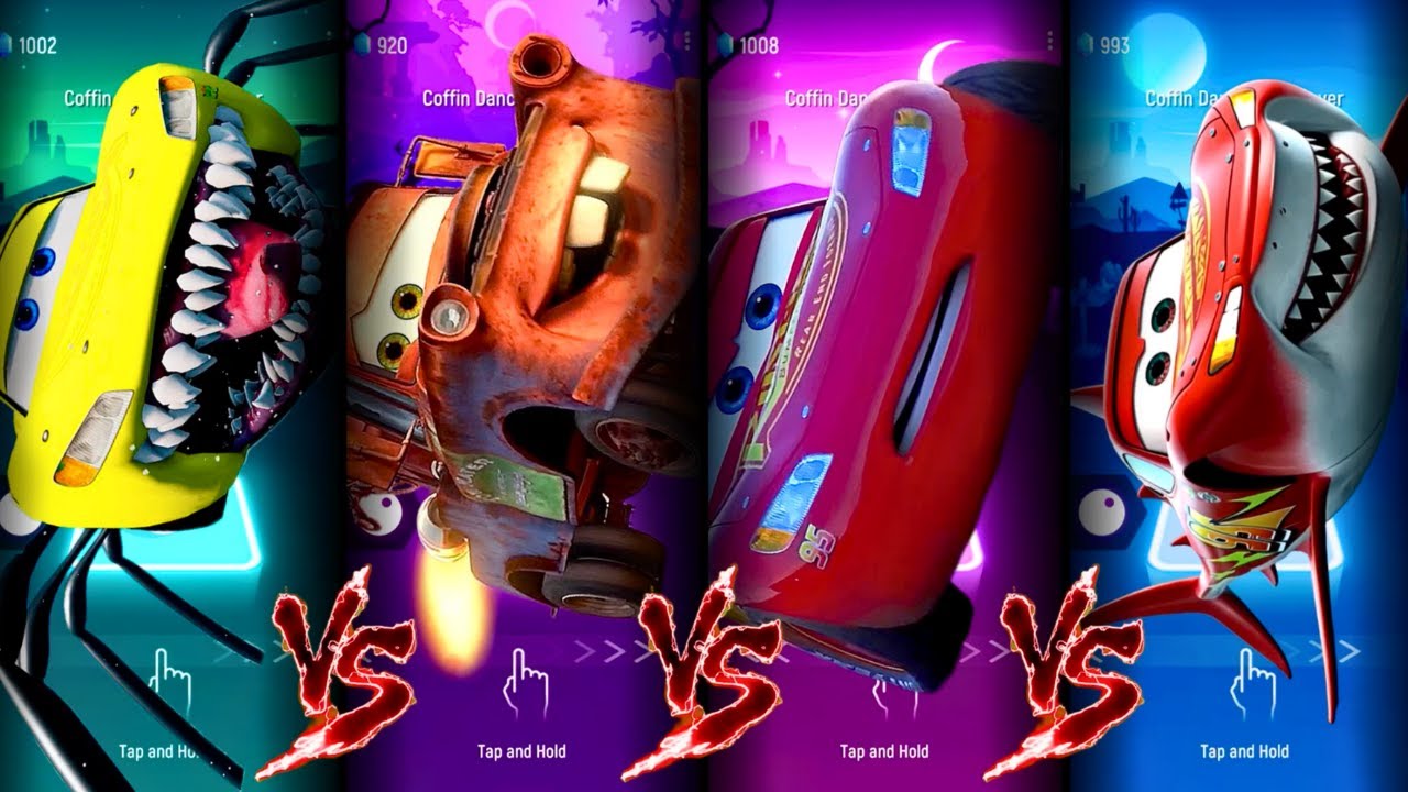 Spider Cruz Ramirez vs Cars Mater vs Lightning McQueen vs Lightning ...