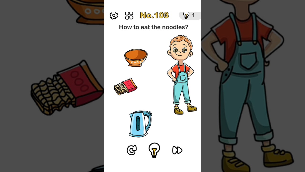 #Answerbrainoutlevel103 how to eat this noodles Walkthrough brain out ...