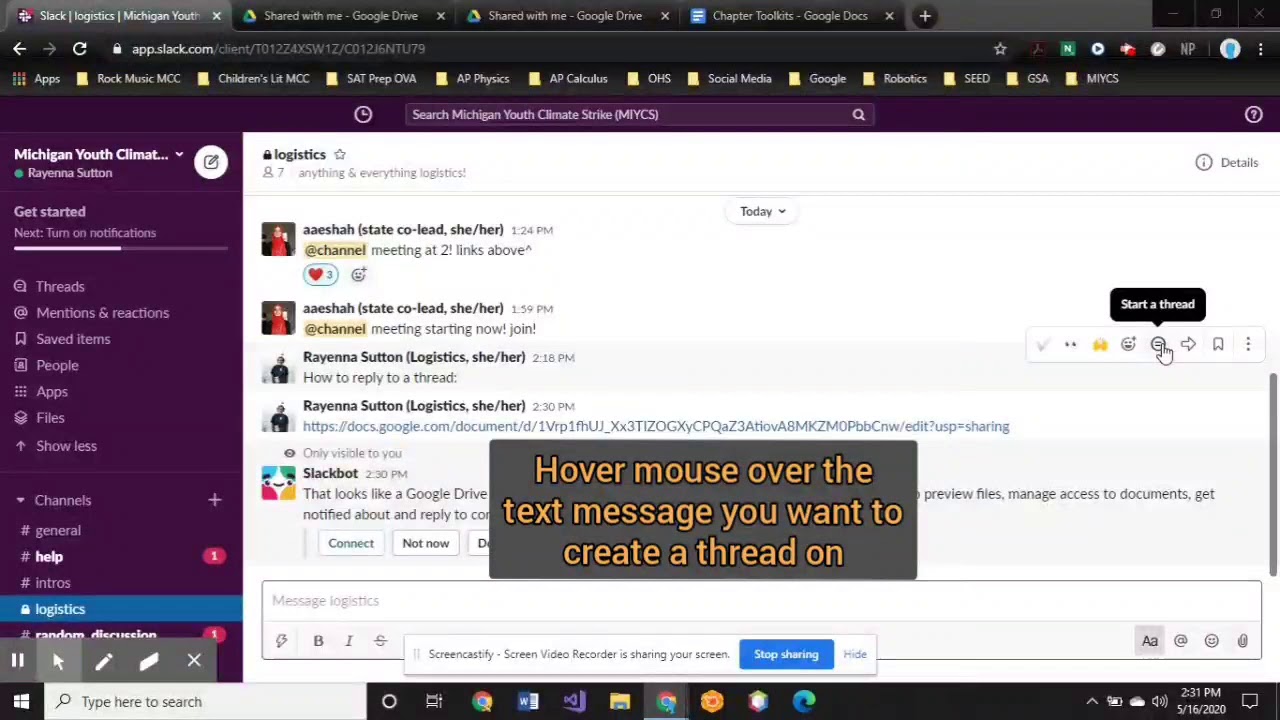 How to Create a Thread in Slack on a Computer - YouTube