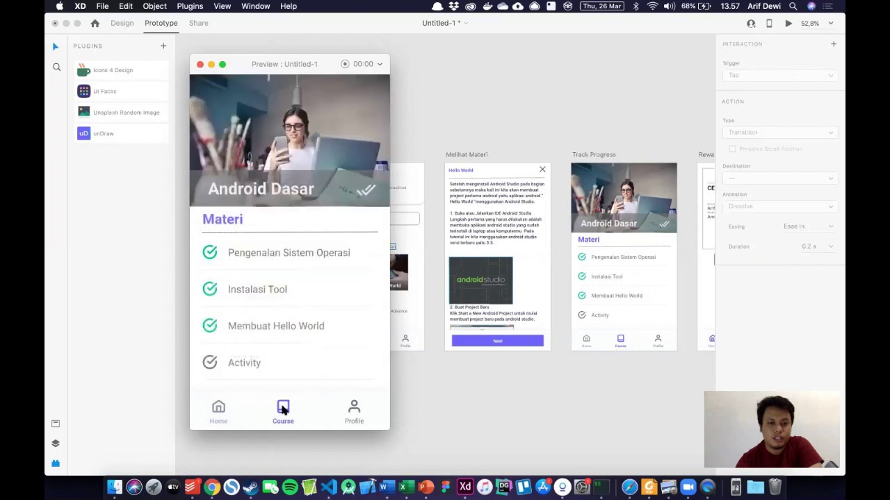 Membuat Prototype Aplikasi Android dengan Adobe XD - YouTube