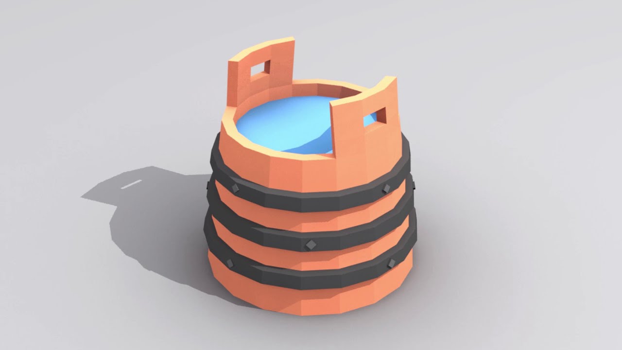 Low Poly | Wooden Bucket - YouTube
