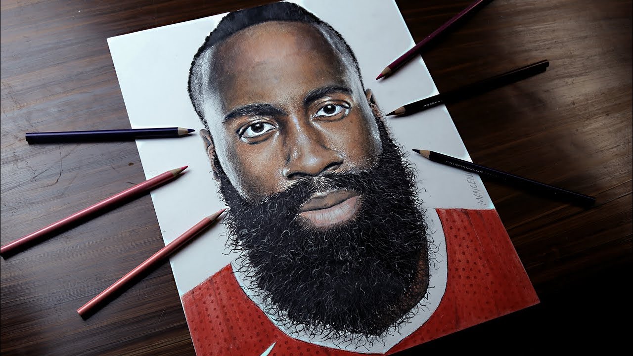 Drawing James Harden - Houston Rockets / esquizz - YouTube