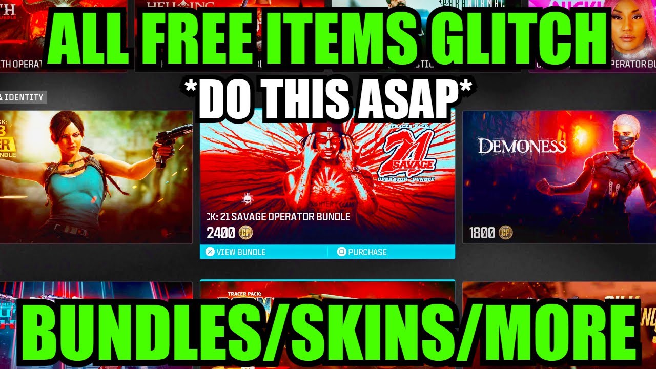 *NEW* FREE ITEMS GLITCH MW3! BUNDLES/BLUEPRINTS/SKINS/GLITCHED GUNS! MW3 GLITCH! MW3 GLITCHES ...