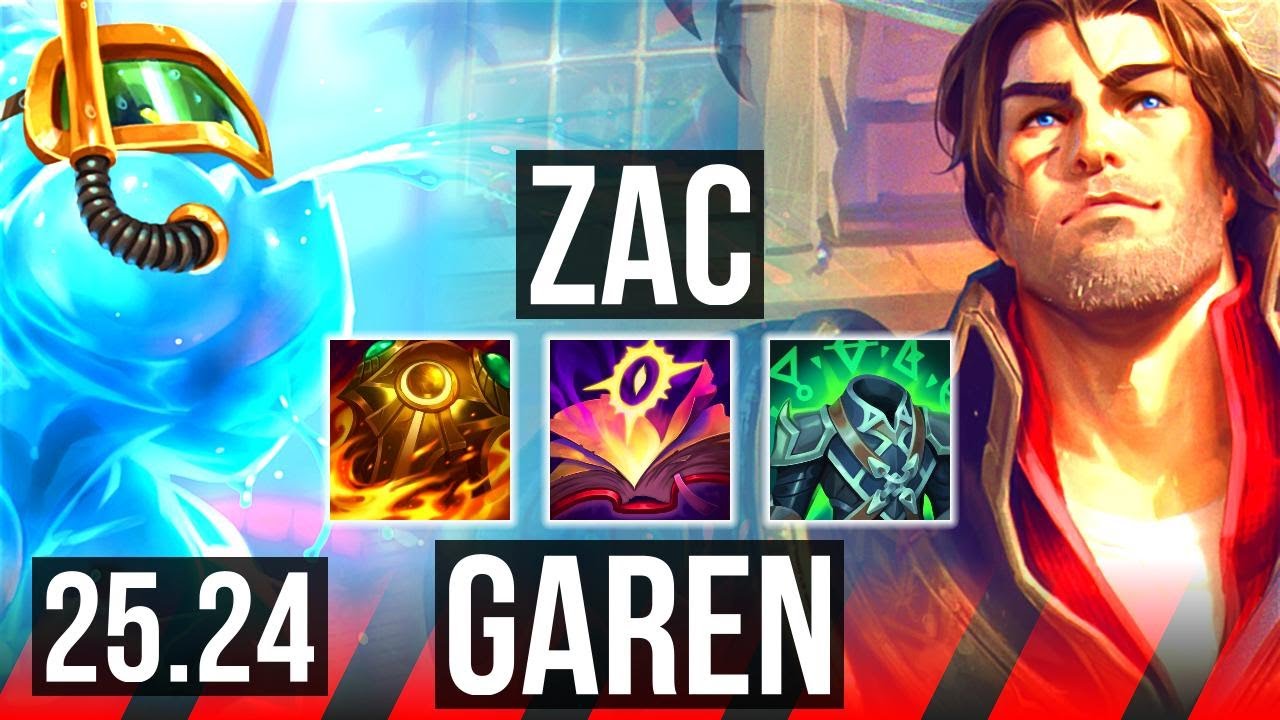 ZAC vs GAREN (TOP) | Good KDA: 10/1/9 | BR Challenger | 25.24 - YouTube