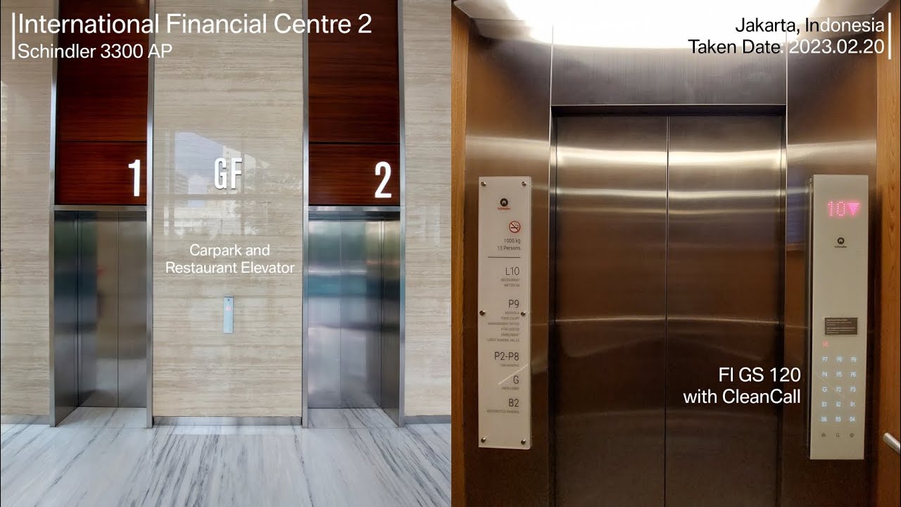Schindler 3300 AP Traction Elevator at International Financial Centre 2 ...