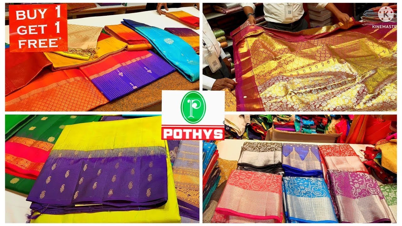 Pothys 🔥Clearness Sale!பாதிக்கு பாதி விலையில் | Tissue silk Soft Silk 1 ...