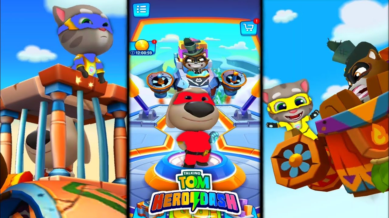 Talking Tom Hero Dash - Hero Tom Seva The Hero Ben & Hero Ben - Hero ...