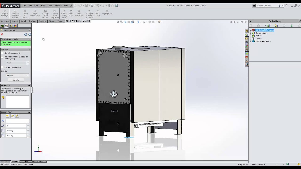 SOLIDWORKS 2015 - Integrated BIM Support - YouTube