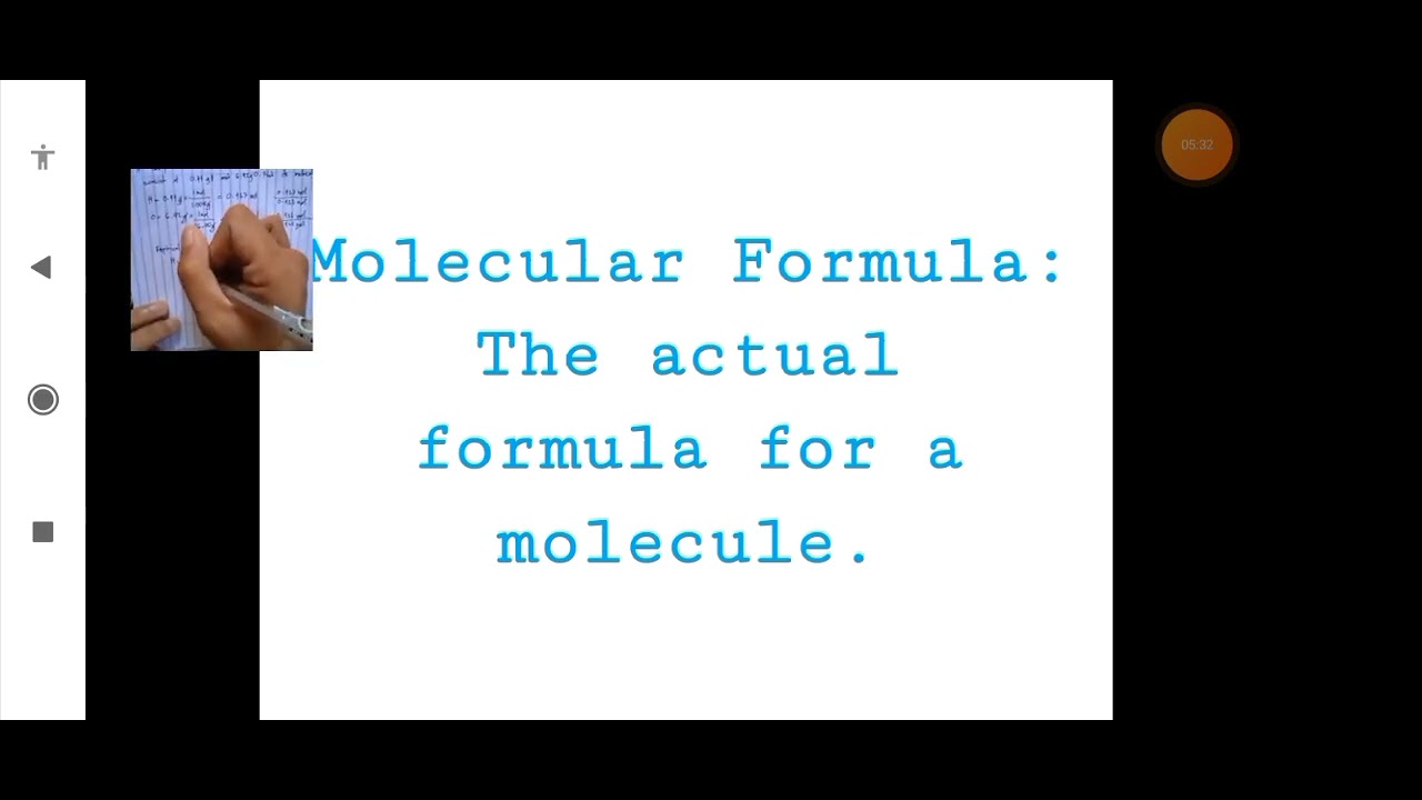 calculating molecular formula - YouTube