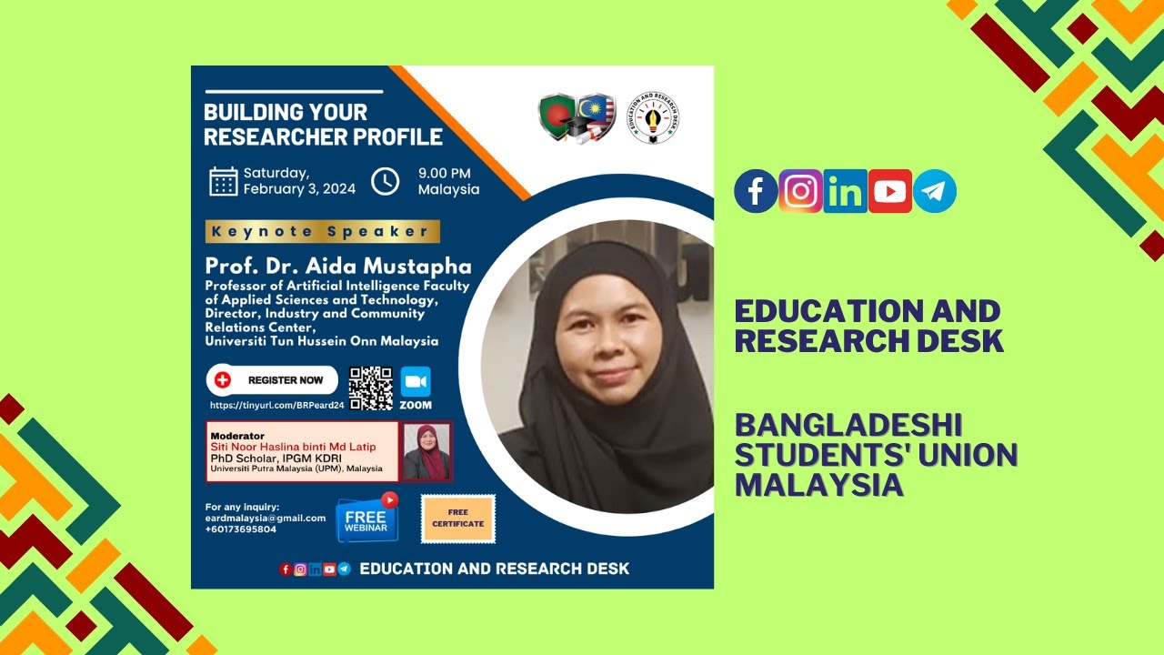 Building Your Researcher Profile by Prof Ts Dr Aida Mustapha - YouTube