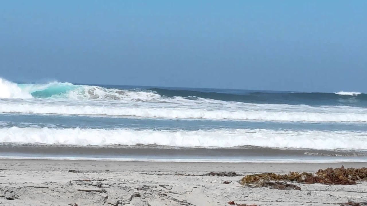 High Surf in Baja Clam Beach Rv Resort - YouTube