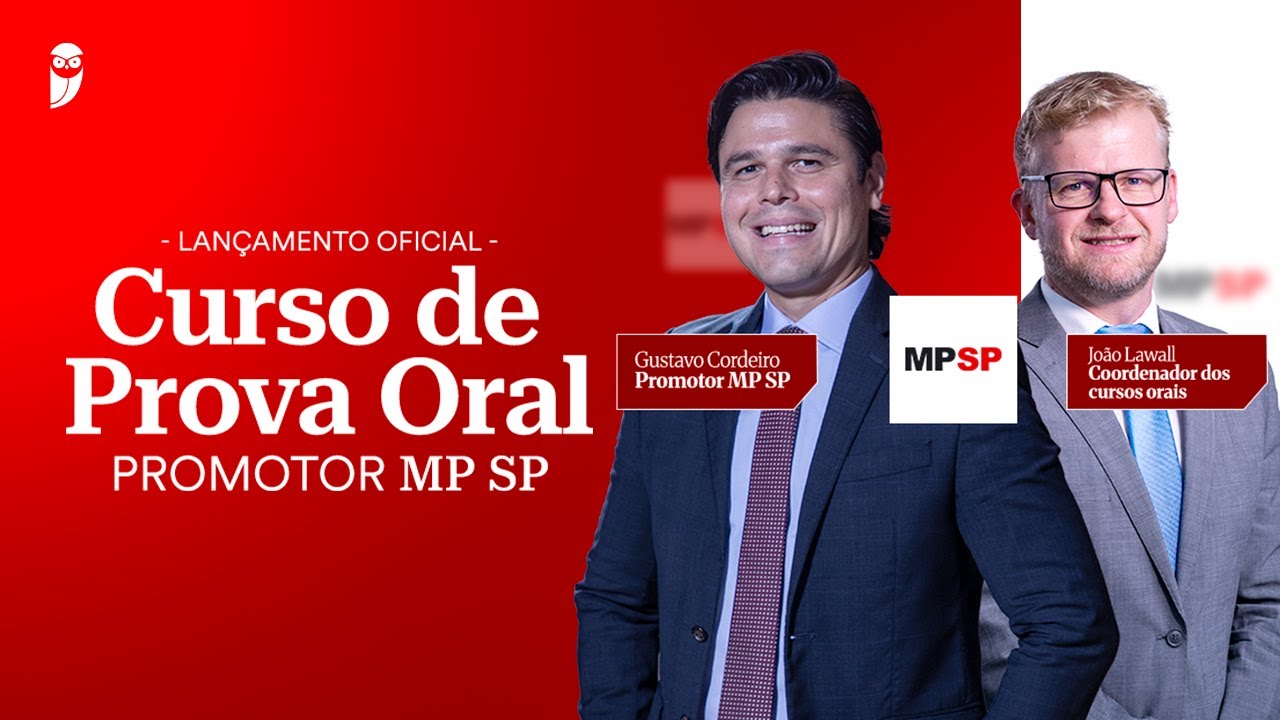 Lançamento Oficial - Curso de Prova Oral - Promotor MP SP - YouTube