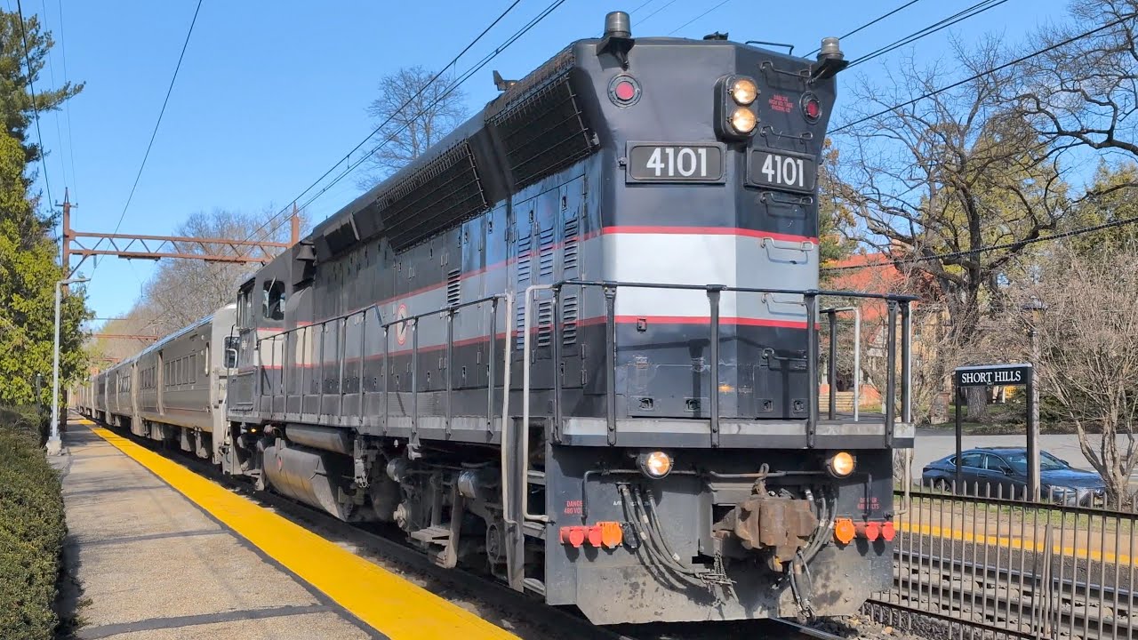 Railfanning NJ Transit at Short Hills 3-24-26: 4101 running Long Hood ...