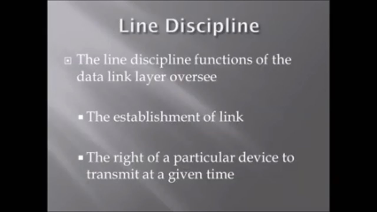 What is Line discipline in data link layer? - YouTube