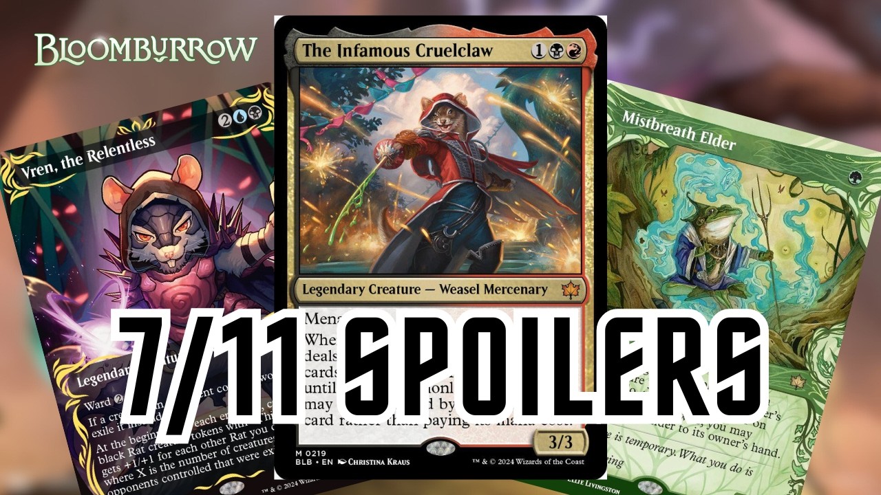 Bloomburrow 7/11 Spoilers - Free Spells, New Rat Legend, Powerful 1 ...