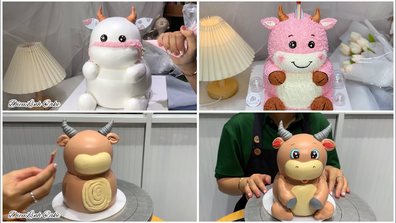 Làm bánh kem Trâu 3D | Making 3D Buffalo Cream Cake - YouTube