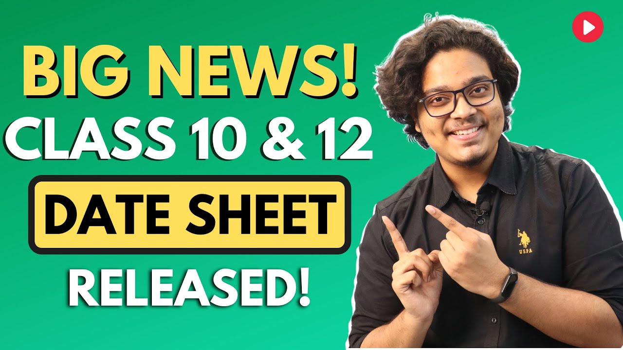 Class 10 Board Exam | DateSheet Released | CBSE class 10 date sheet ...