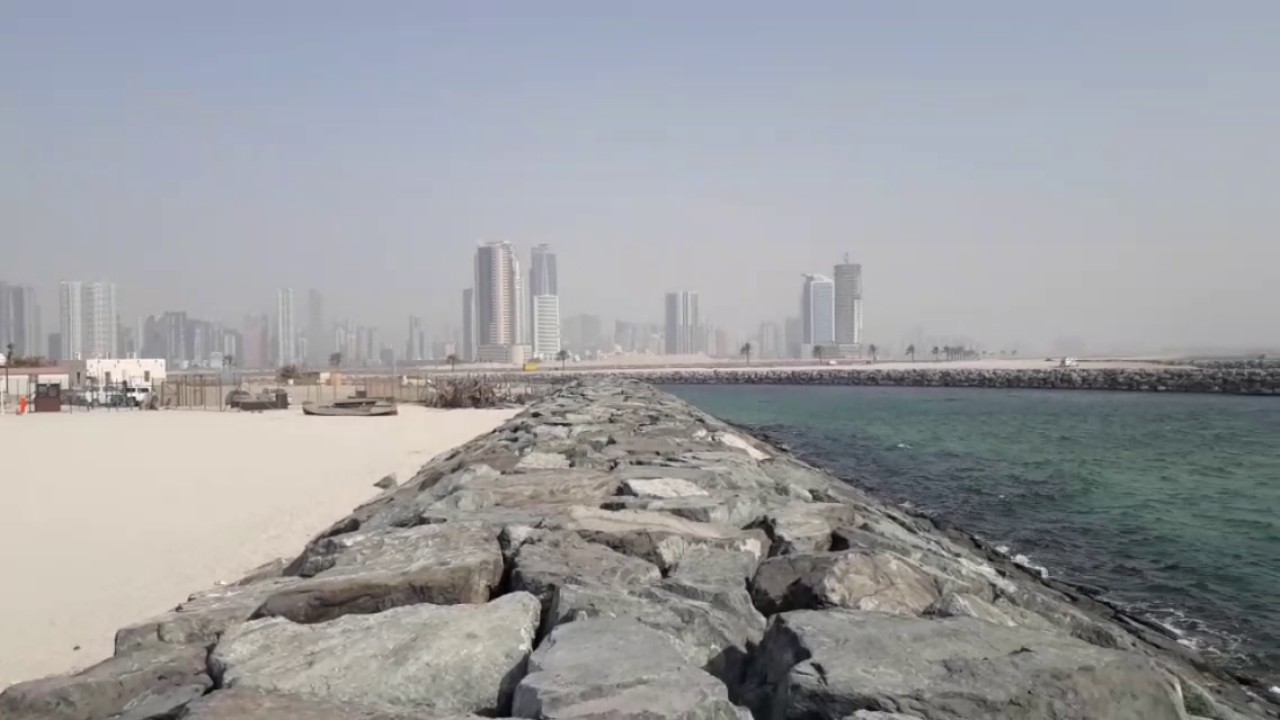 Feel the beauty of Al khan beach in sharjah.....never miss it - YouTube