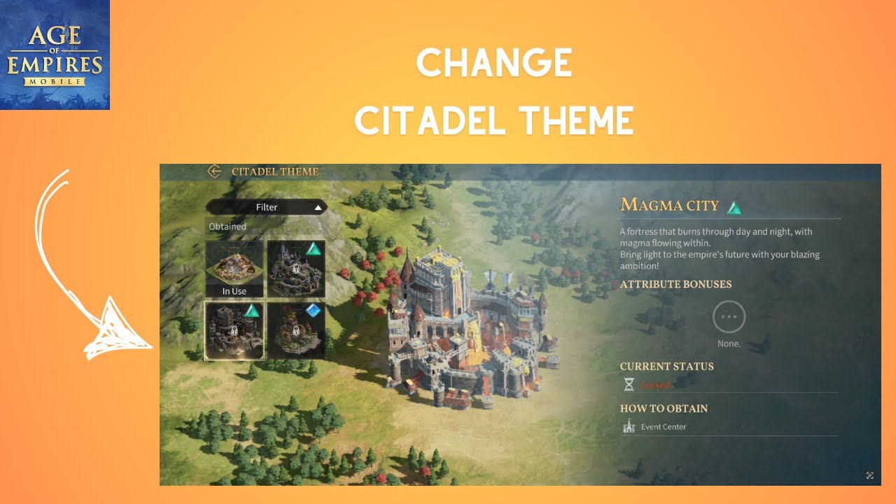 How to Change Citadel Theme in Age of Empires Mobile - YouTube