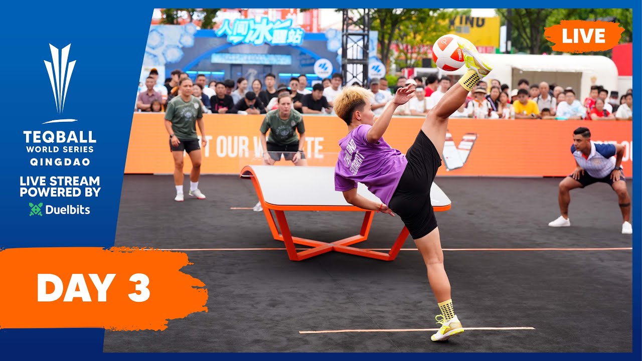 LIVE - Teqball World Series - Qingdao | Day 3 by Duelbits - YouTube