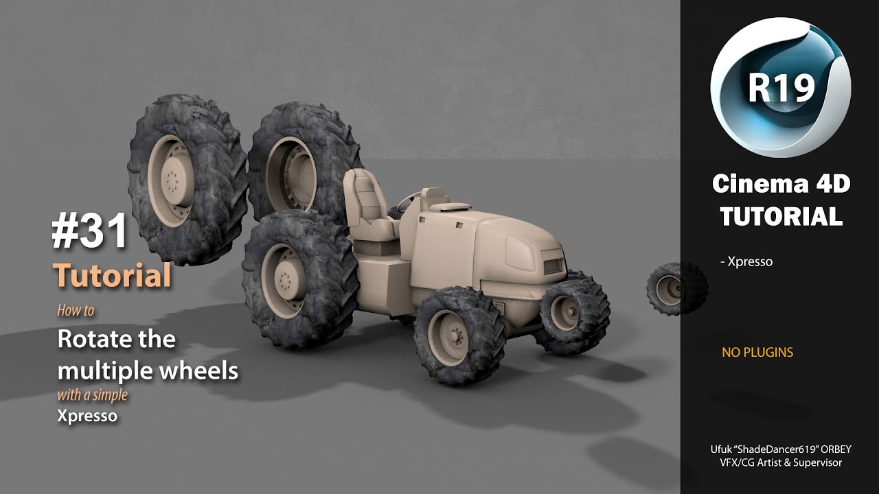 Cinema 4D Tutorial - Rotate Multiple Wheels in Xpresso - YouTube